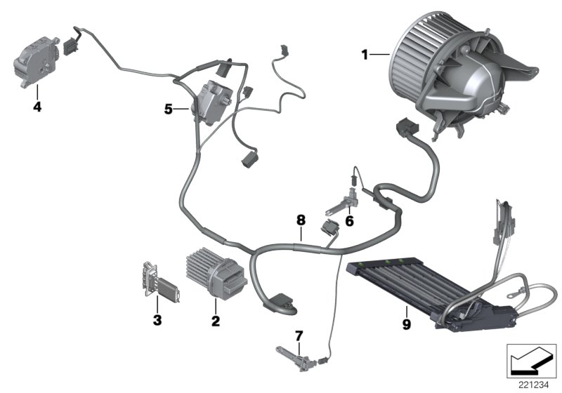Parts For MINI R55/Clubman/Cooper D/ECE/Heater And Air Conditioning ...